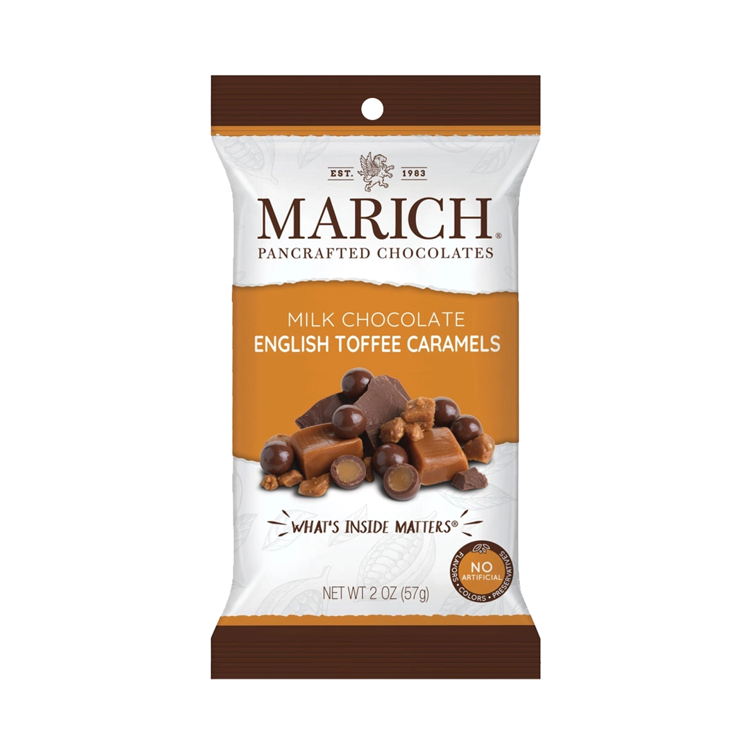 Marich Milk Chocolate English Toffee Caramels 57g – tagliquorstores.com