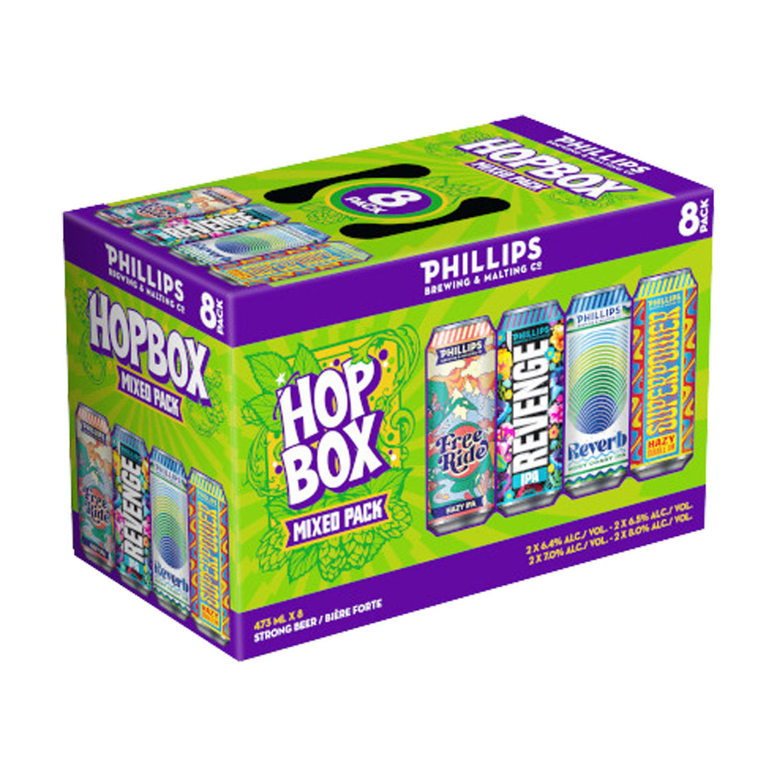 Phillips Brewing Hop Box Mixed Pack 8 Cans – tagliquorstores.com